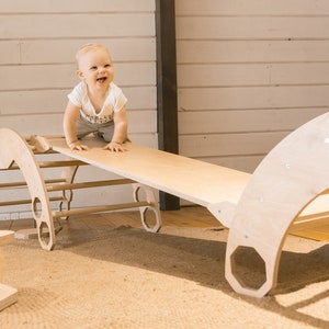 Set of Three Items: Small Climbing Arch and Two Ramps, Indoor ...