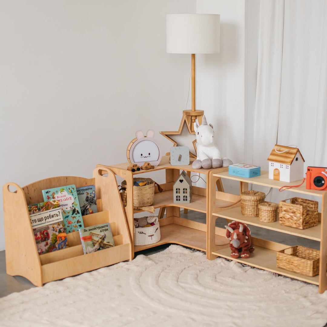 Corner 3 Tier Shelf for Nursery, Preschool Classroom Shelves ...