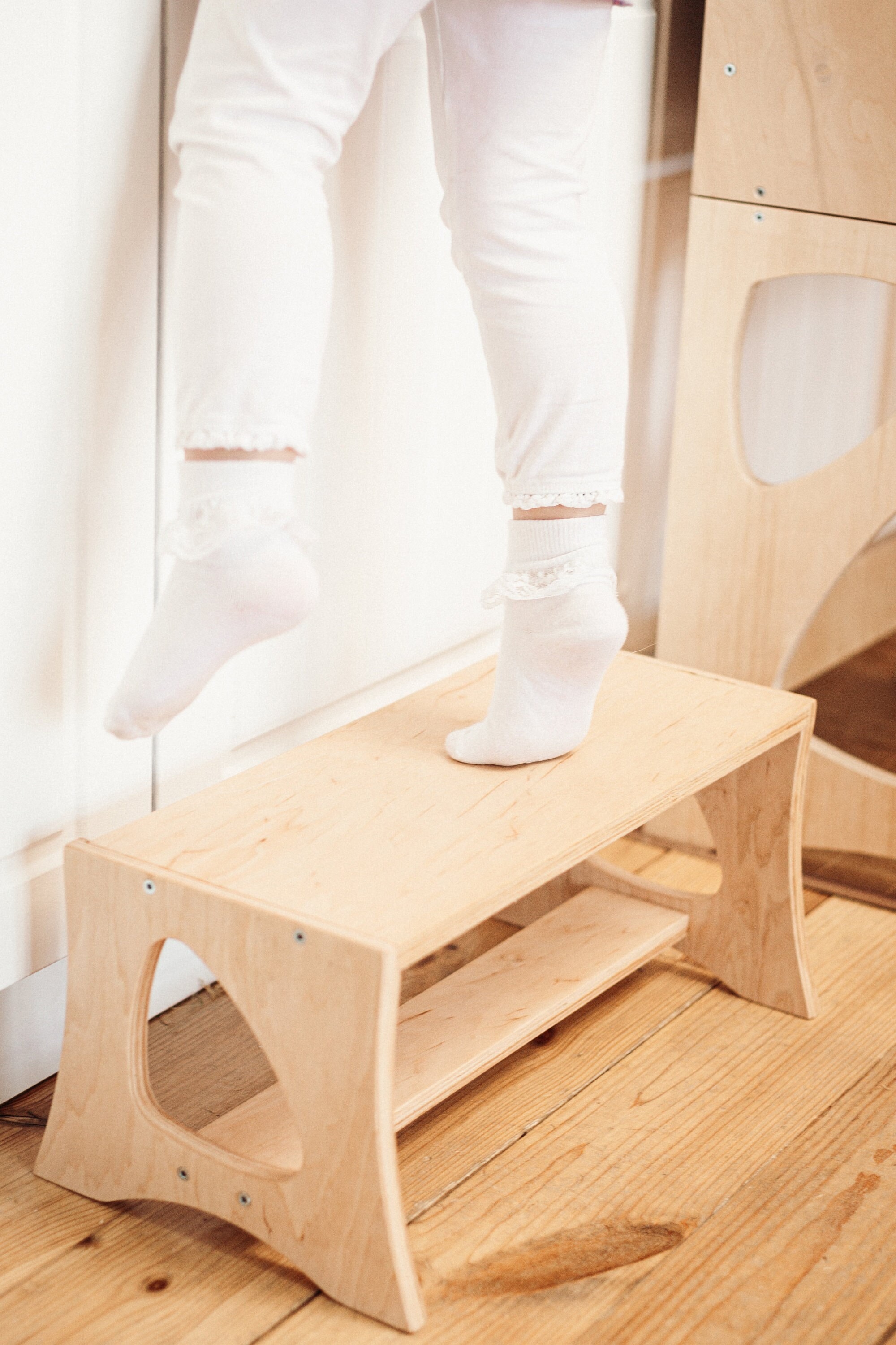 Wooden Extra Stool for Learning Table / Kitchen Tower, Toddler Step ...