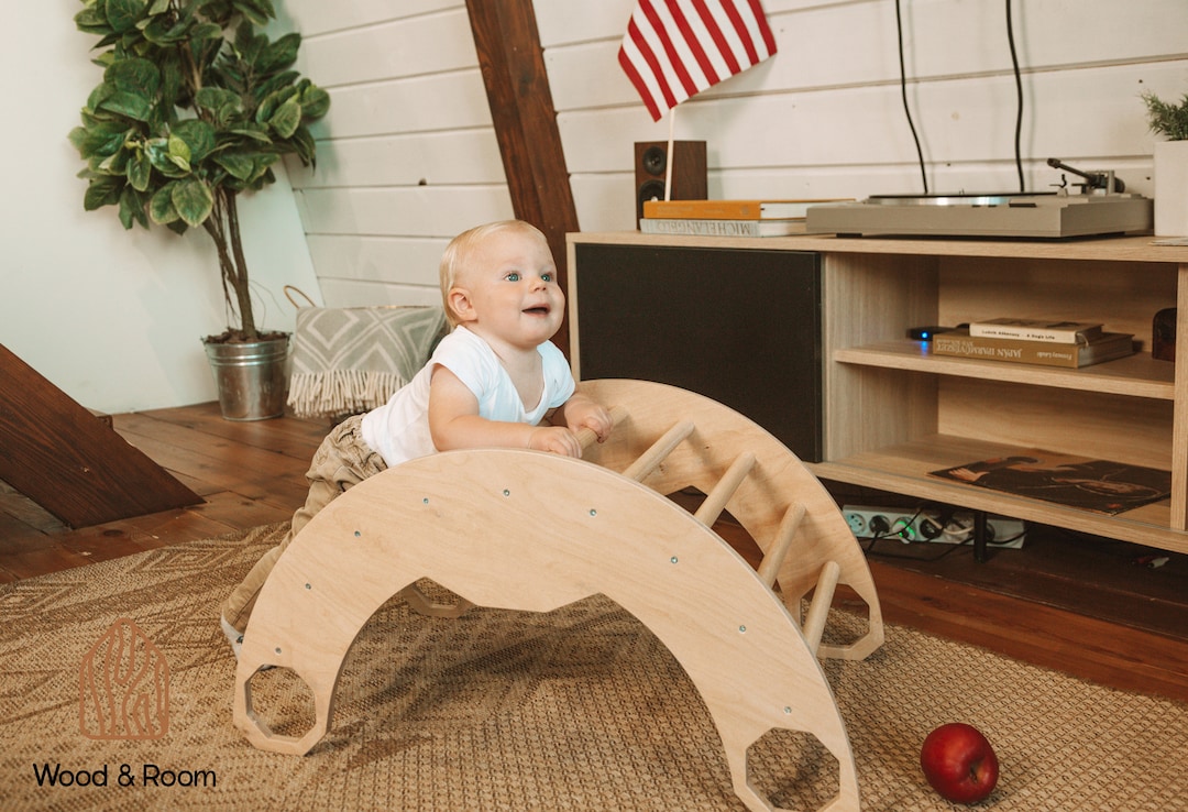 Montessori Furniture, Climbing Arch, Wooden Play Gym, Kids Climber ...