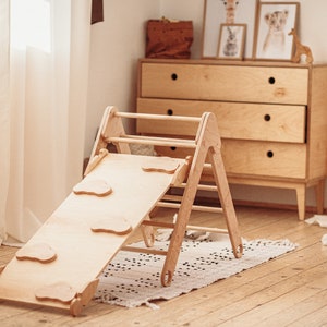 Climbing Set of 3 Items - Arch + Foldable Triangle + Ramp Ladder/slide ...