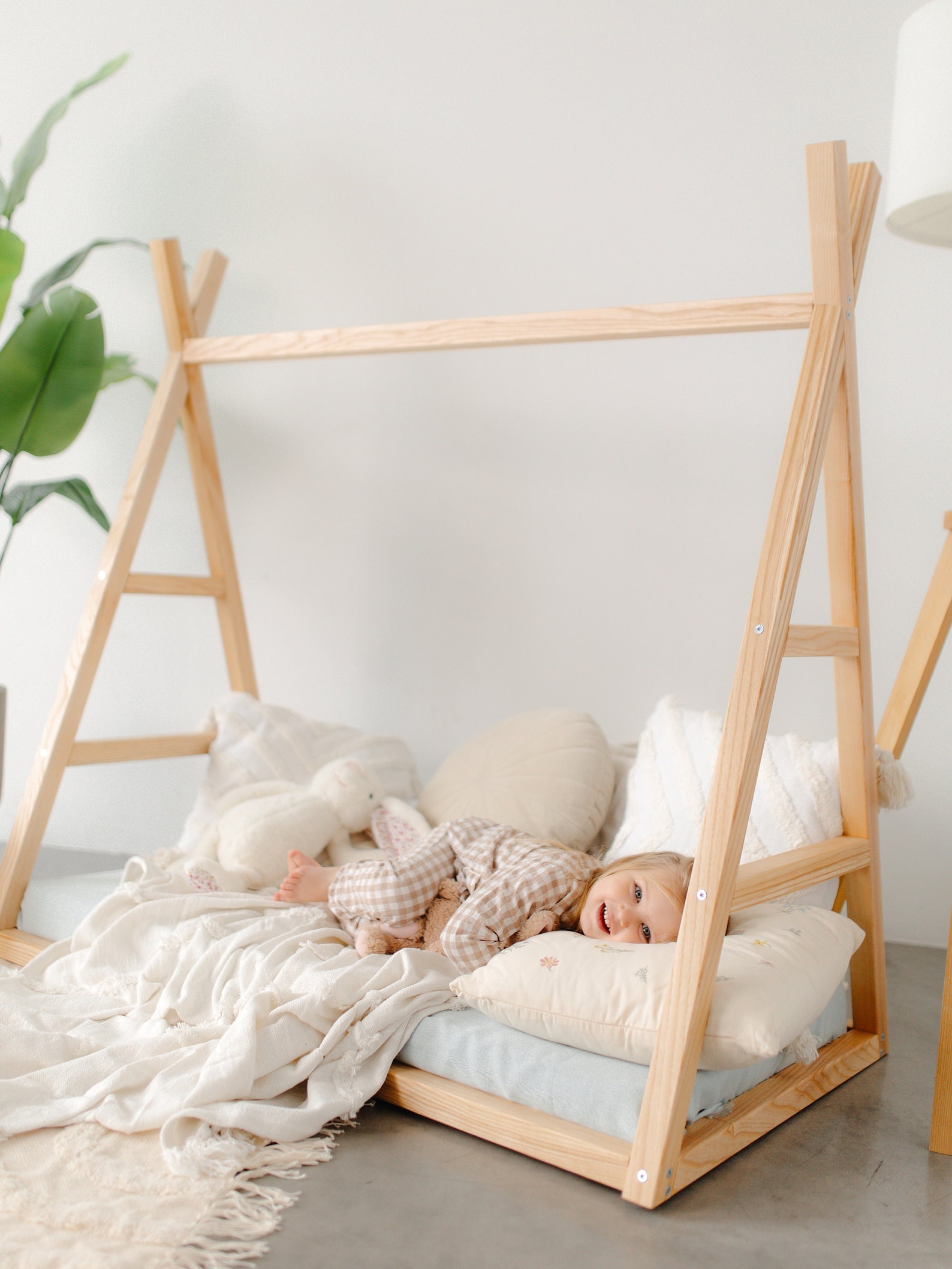 Boho Chic Floor Teepee Bed Frame for Toddler - Playful and Functional ...