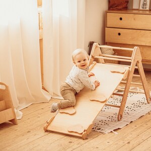 Climbing Set of Three Items: Two Foldable Triangle and Ramp With Slide ...