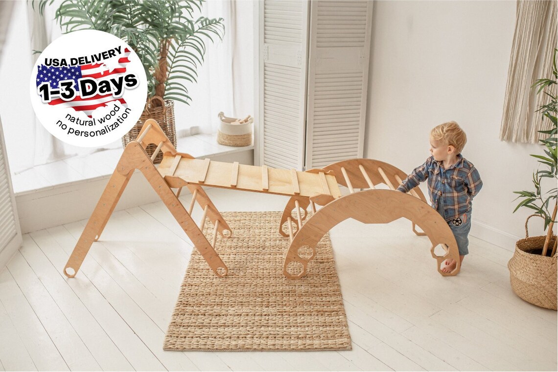 Climbing Set of 3 Items Arch Foldable Triangle Ramp - Etsy