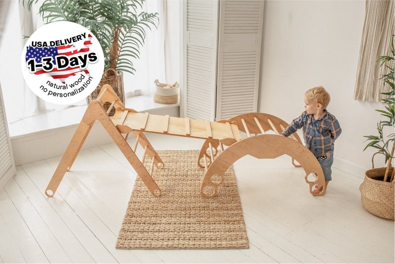 Climbing Set of 3 Items Arch Foldable Triangle Ramp - Etsy
