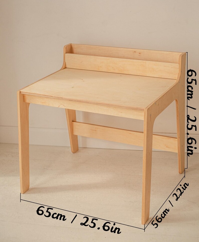 Learning Preschool Desk With Bookshelf for Toddler Montessori - Etsy