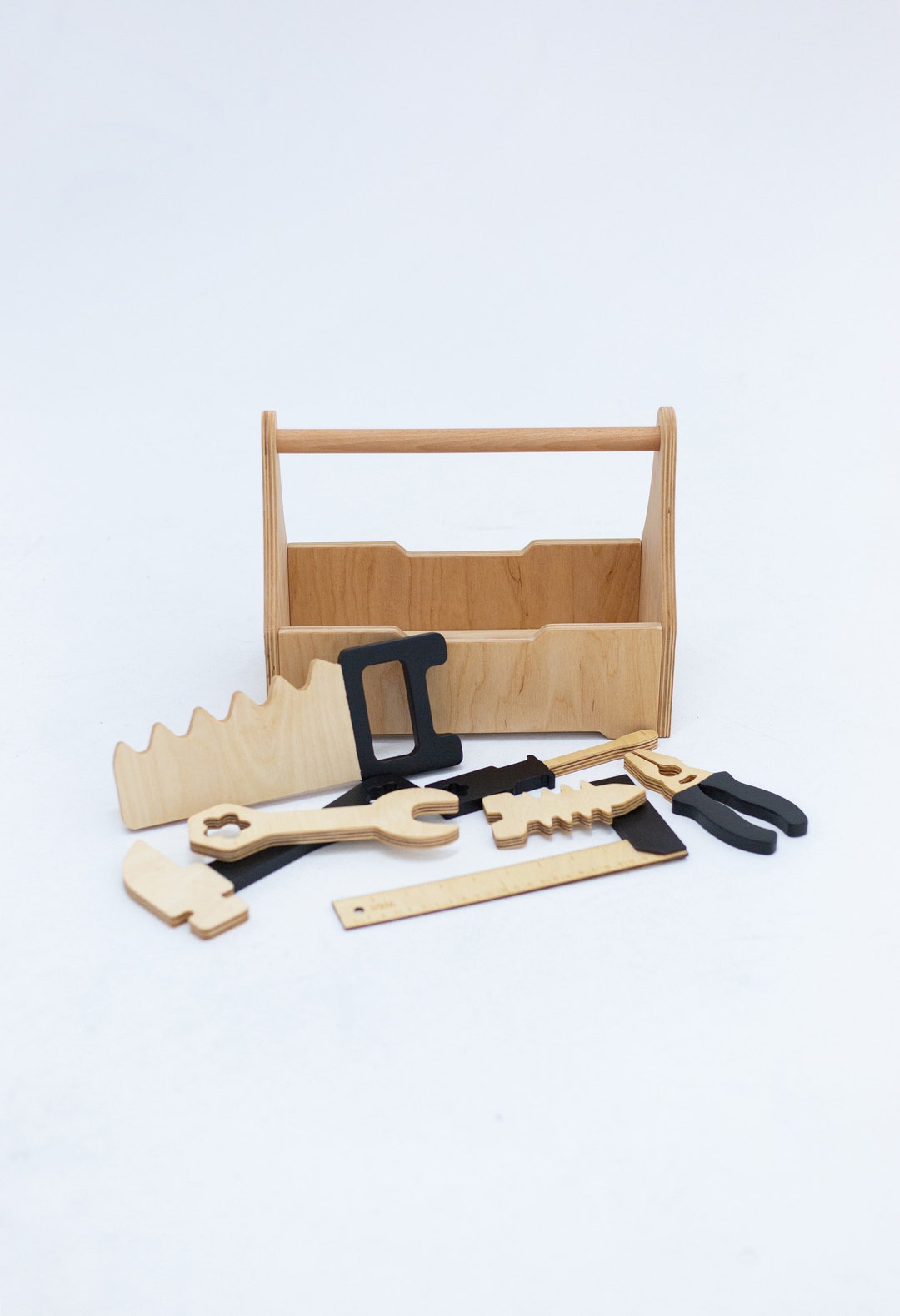 Play Tool Box Set With Tools - Christmas Gift for Toddler Boy, Wooden ...