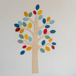 Stylish Growth Chart for Kids - Customizable Tree With Leaves, Nursery ...