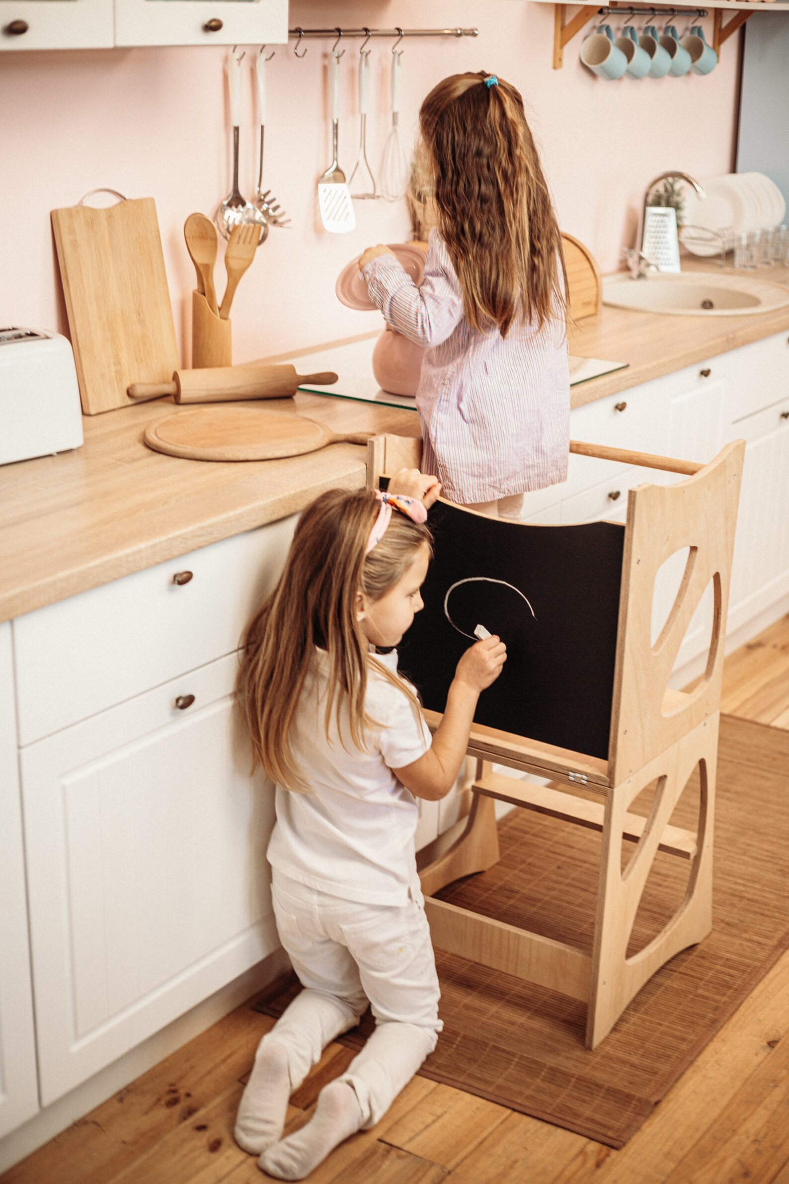 Kitchen Tower Montessori Furniture Chalkboard Learning | Etsy