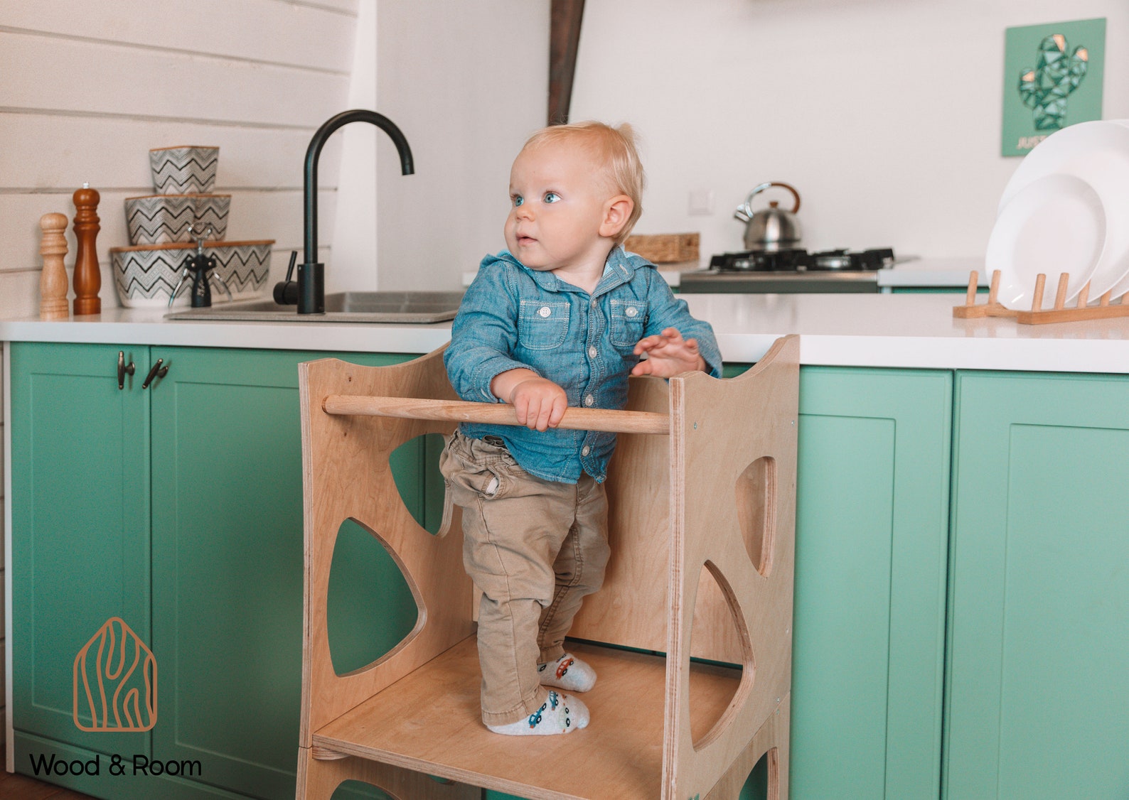 Kitchen Tower Montessori Furniture Chalkboard Learning | Etsy