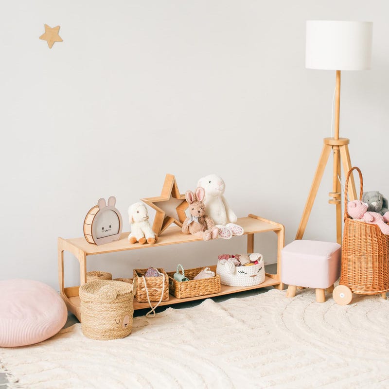 Long Low Wood Bookcase - Etsy