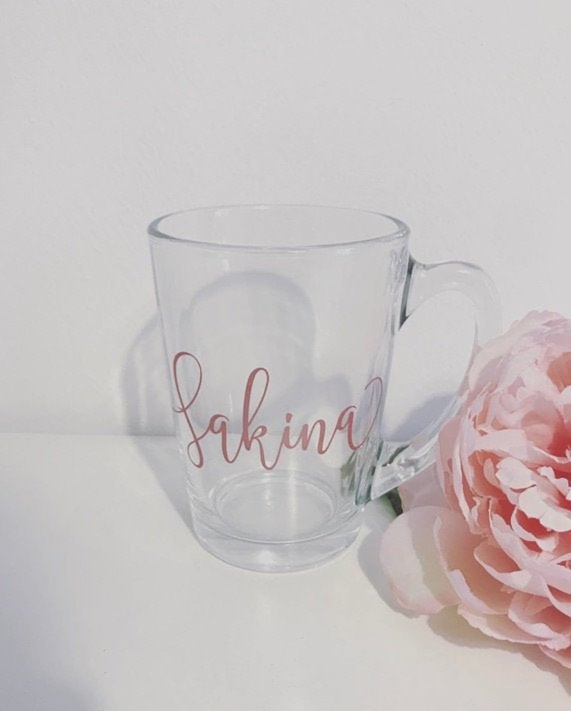 Personalised Glass Mug Cup Name Custom Gift Birthday - Etsy Australia