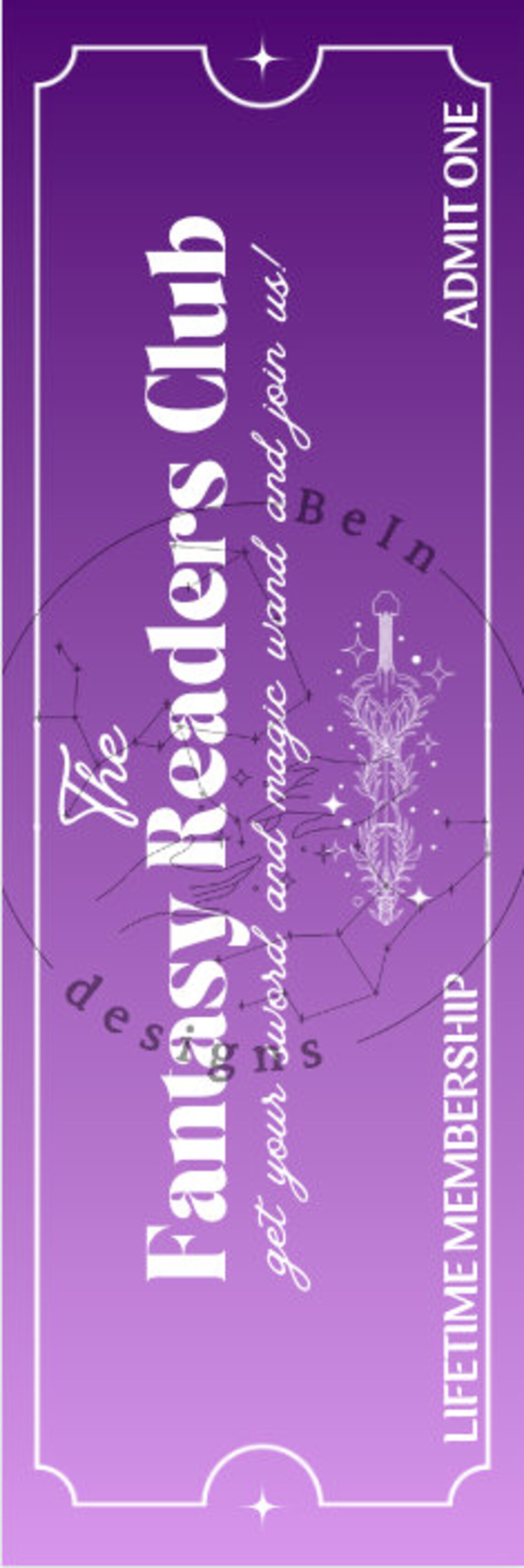 Printable Book Club Ticket Bookmarks Pack - Etsy