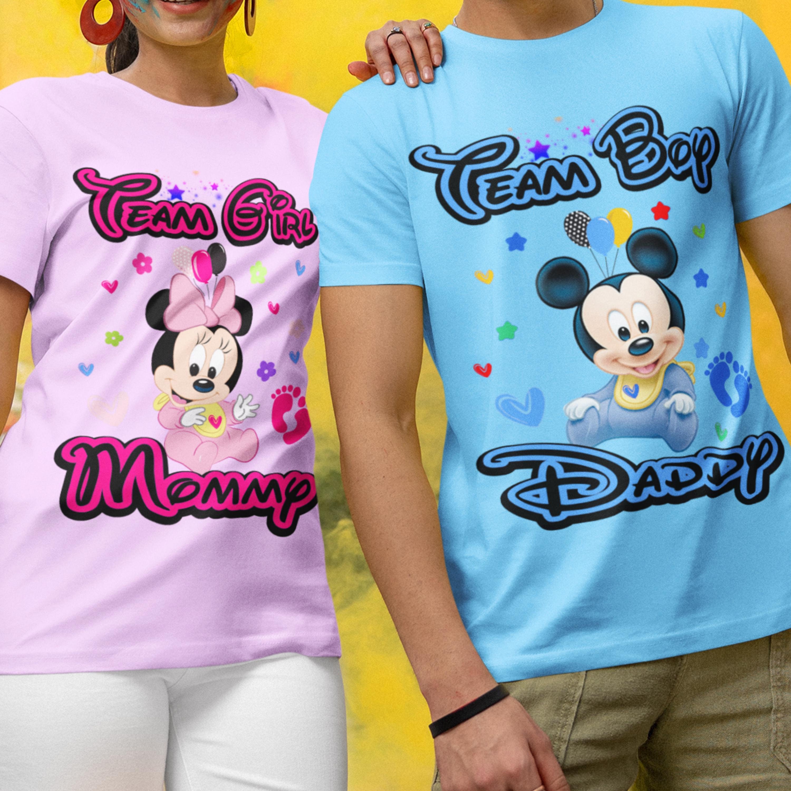 Mickey Minnie Gender Reveal Team PNG, Minnie Team Girl Shirt PNG ...
