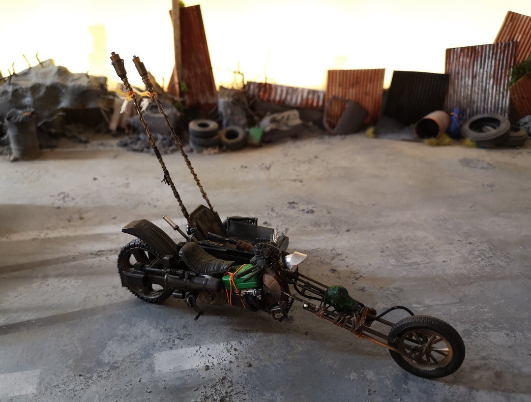 Wasteland Bike With Sidecar, 1:24, Post-apocalyptic Motorcycle ...