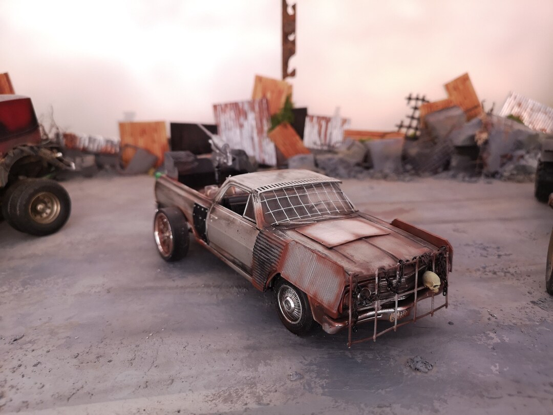 Wasteland Vehicle, Post-apocalyptic Raider Car, 1:25, "camino" - Etsy