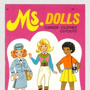 Pdf Printable Digital, Vintage Paper Dolls Ms. Girls Career Clothes ...