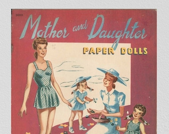 Vintage Paper Doll Printable PDF Mother Daughter Paper Dolls 40s 1940s ...