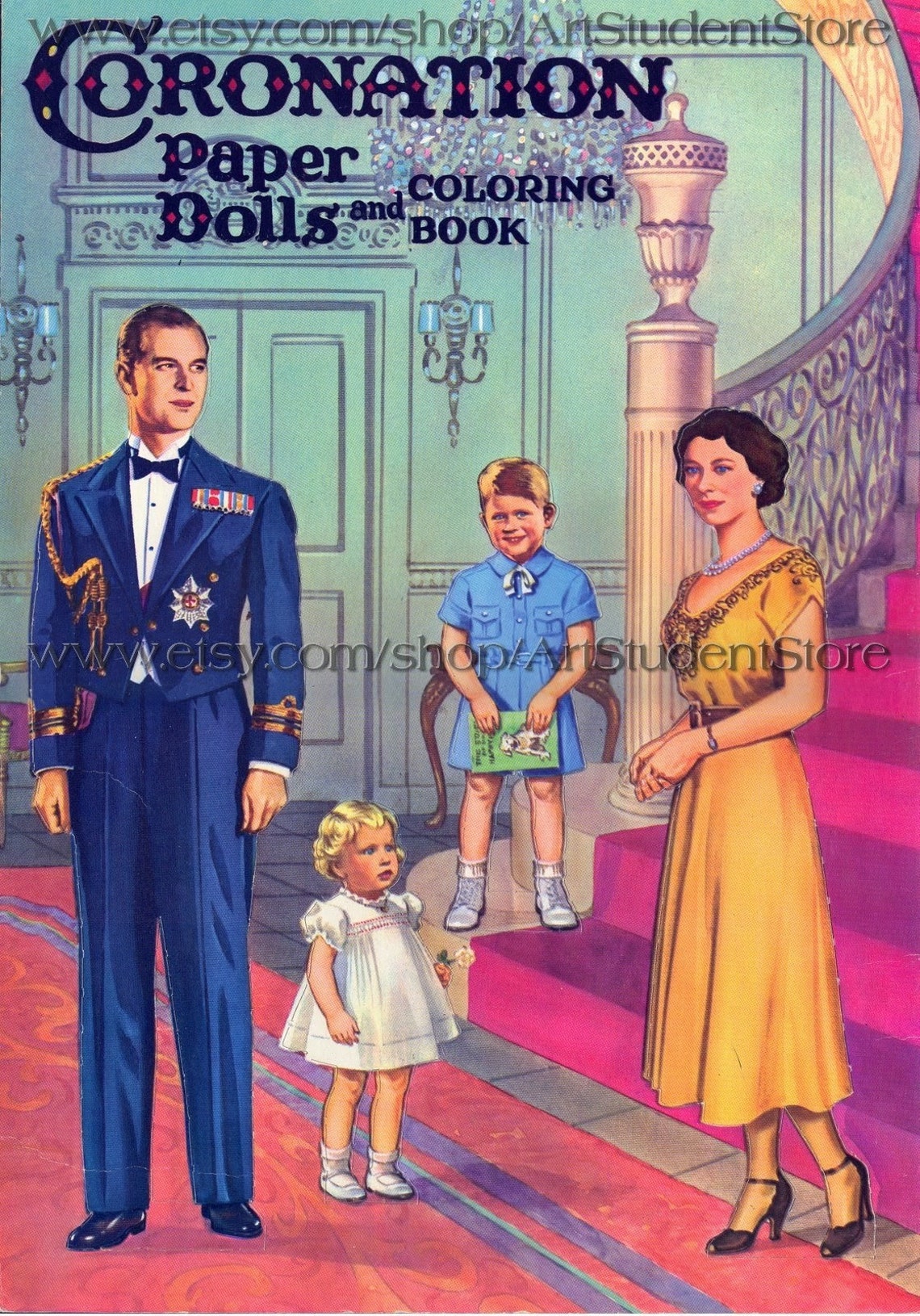 Pdf Printable Digital Vintage Paper Dolls Queen Elizabeth II - Etsy