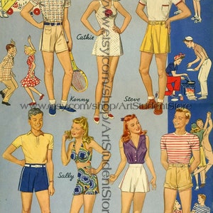 Pdf Instant, Vintage Paper Dolls Sub Debs Teenage Life - Etsy