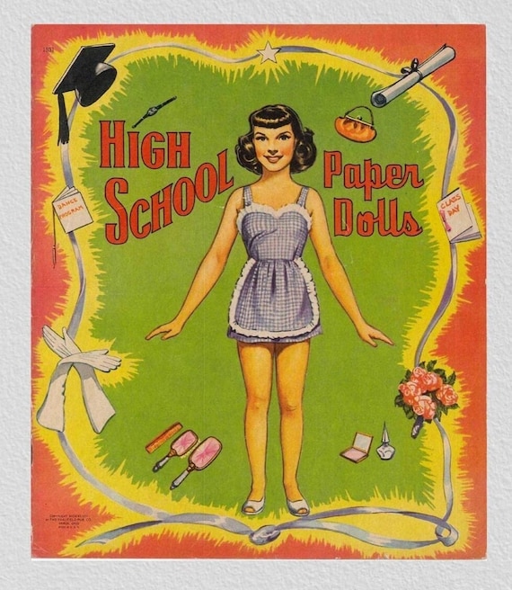Pdf Printable Digital Vintage Paper Dolls High School 1947 - Etsy