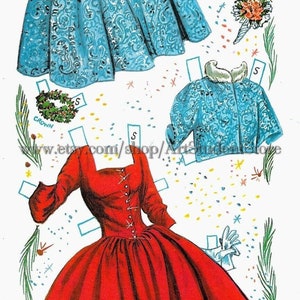 Pdf Printable Digital, Vintage Paper Dolls Prom Time - Etsy