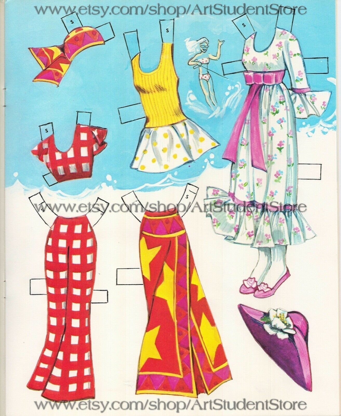Digital Paper Dolls Pdf Digital Wendy 1974 - Etsy