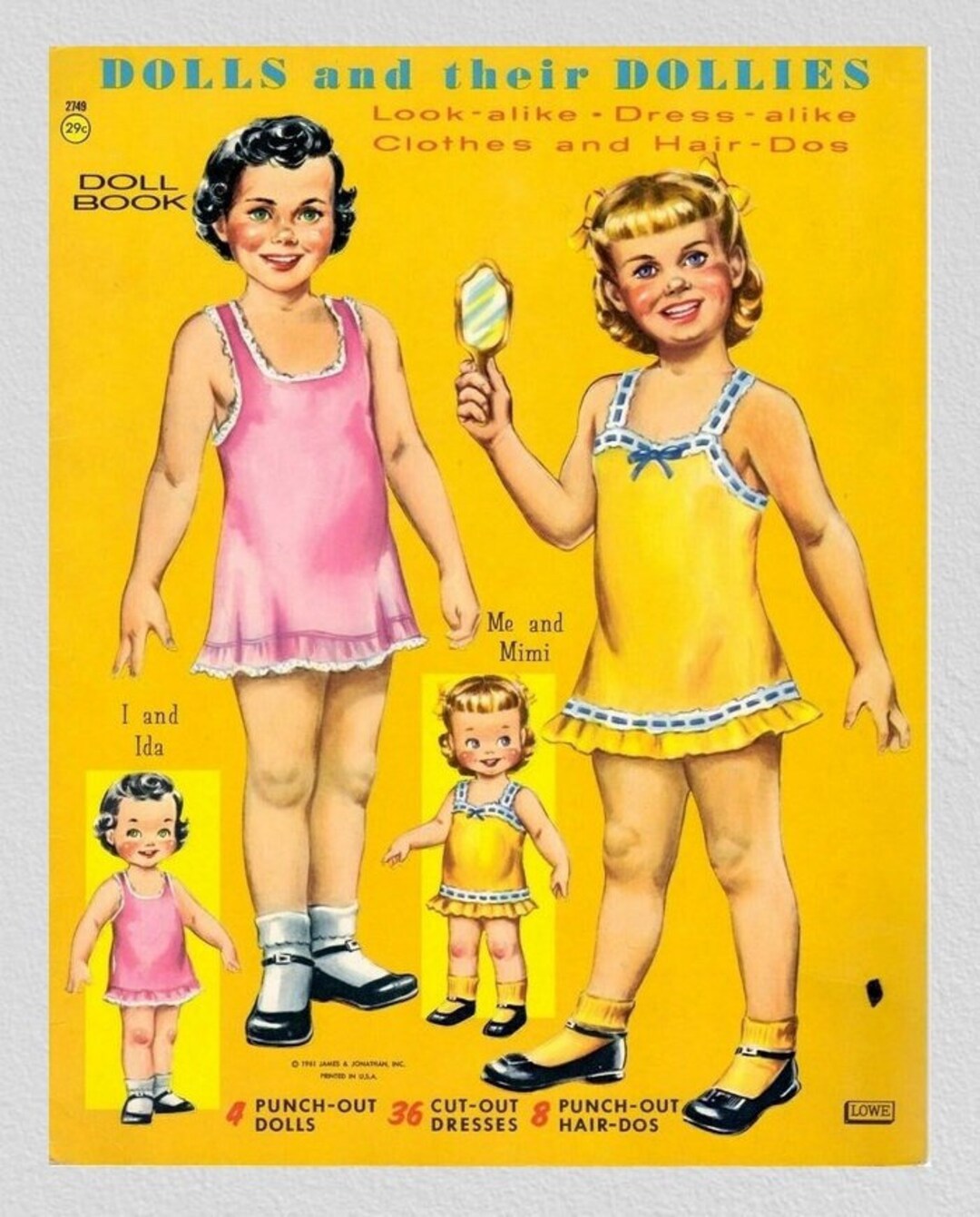 Pdf Printable Digital, Vintage Paper Their Dollies Retro 1961 - Etsy