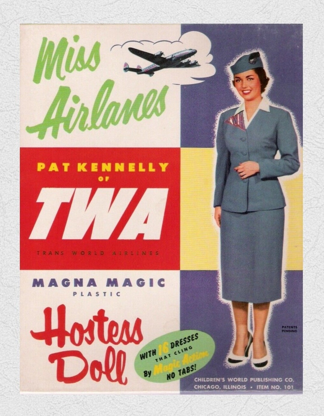 Pdf Printable Digital, Vintage Paper Dolls TWA MISS - Etsy