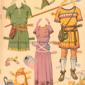 Printable Pdf Vintage Paper Dolls Prince Valiant and Princess Aleta - Etsy