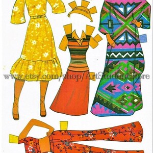 Printable Digital Pdf, Instant Vintage Paper Dolls Lydia 1977 - Etsy