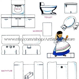 Vintage Paper Dolls Pdf Digital Play Housekeeping - Etsy