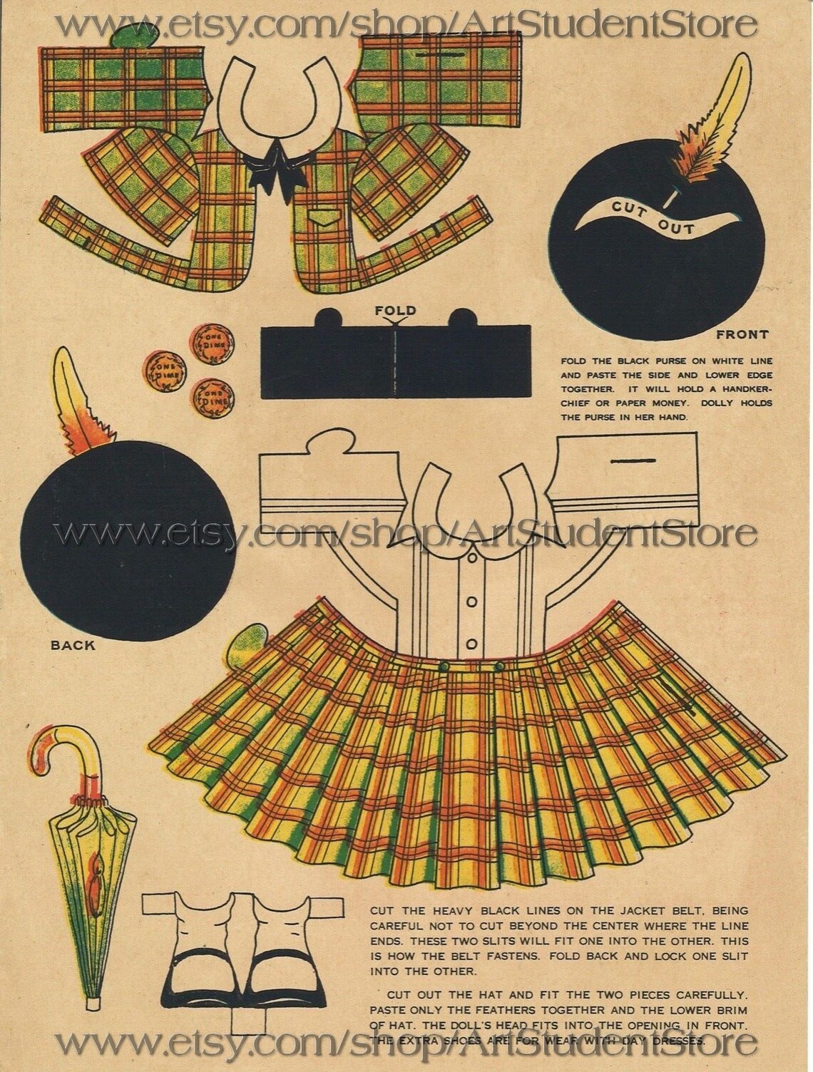 Pdf Printable Digital Vintage Paper Dolls Round About 1930 - Etsy