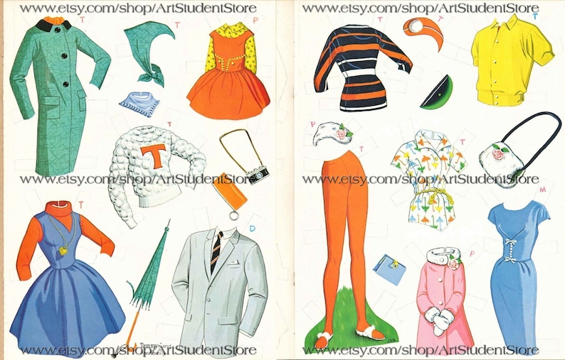 Printable Pdf, Vintage Paper Dolls Tammy and Her Family C. 1964 - Etsy