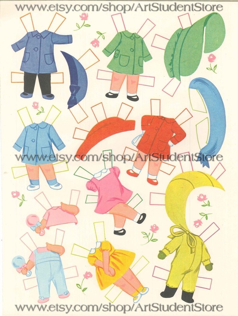 Pdf Printable Digital Vintage Paper Dolls Liddle Kiddles 1966 - Etsy