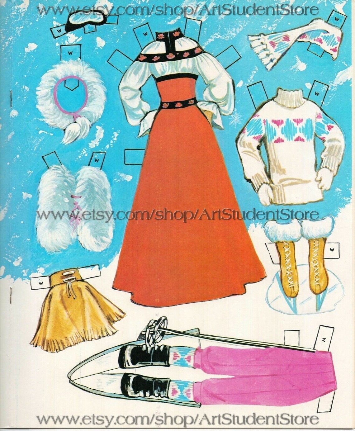 Digital Paper Dolls Pdf Digital Wendy 1974 | Etsy