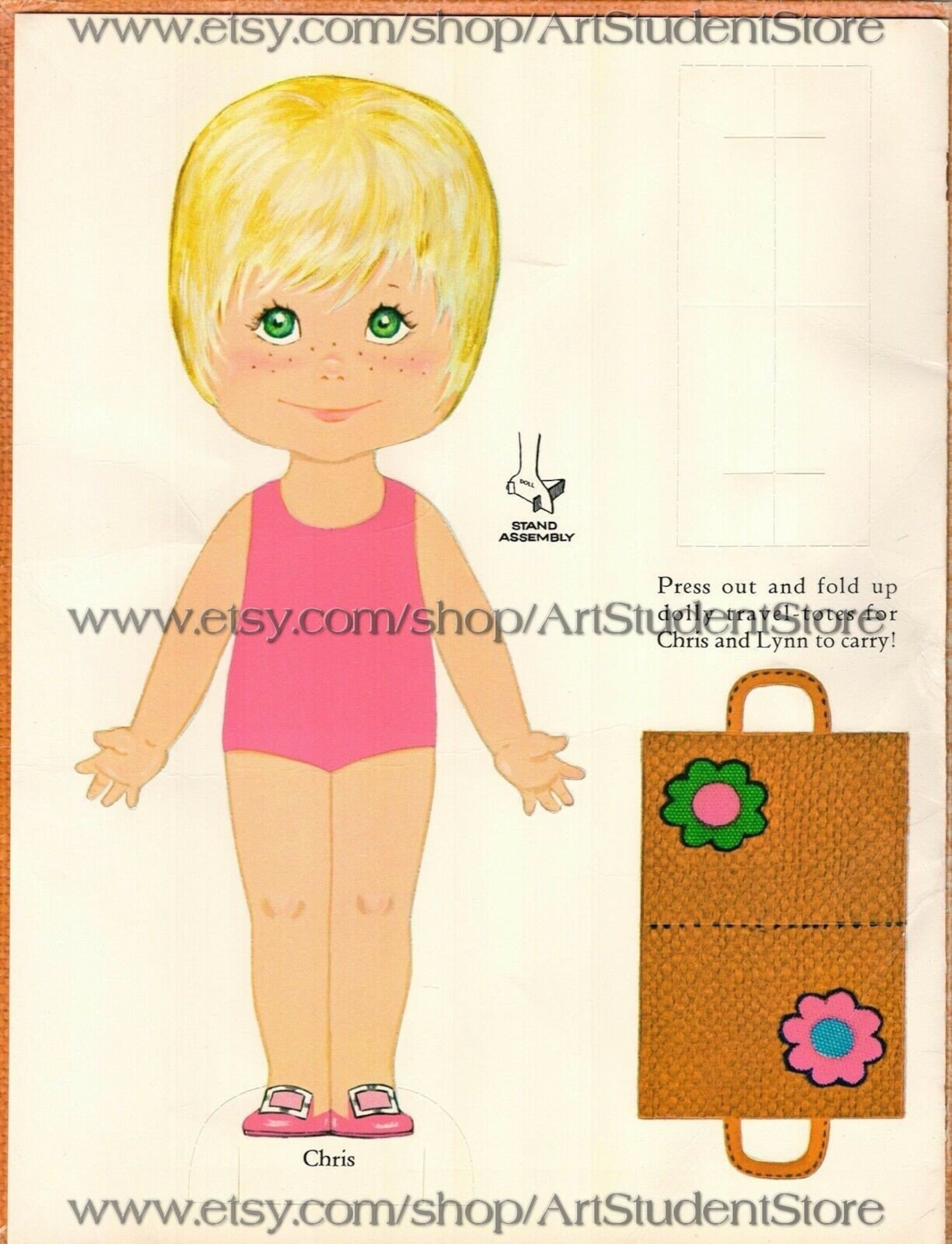 Printable Digital Pdf Instant Vintage Paper Dolls Tini Go - Etsy