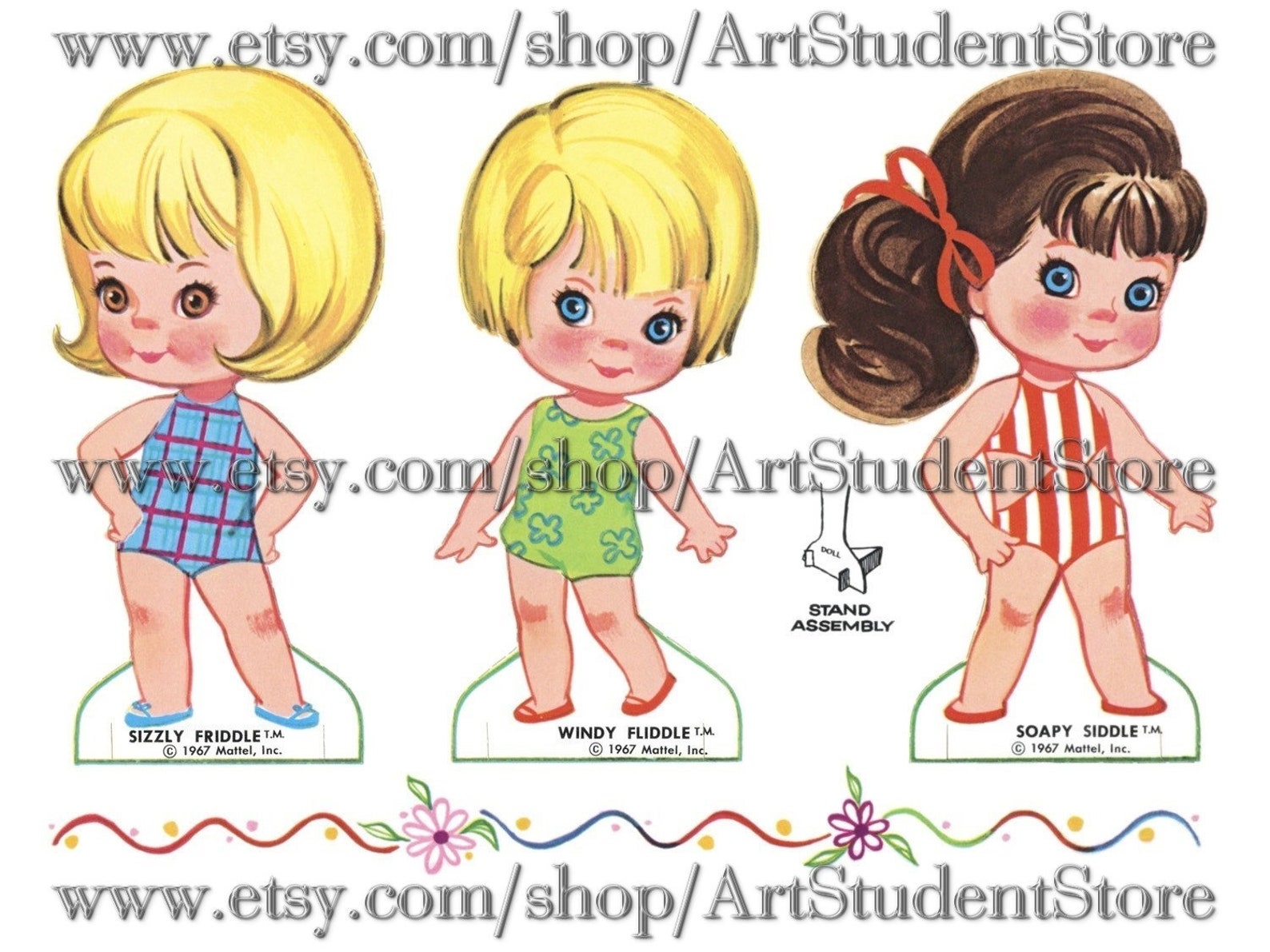Vintage Liddle Kiddles Download Paper Dolls C. 1967 | Etsy