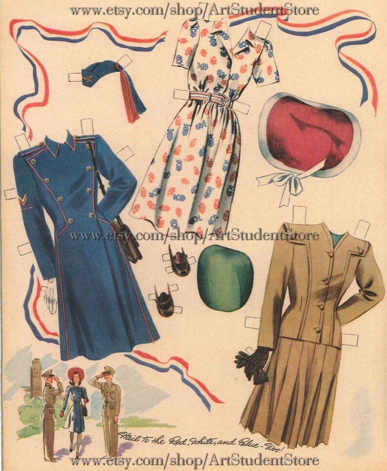 Retro Paper Dolls, Bob Hope Lamour Paper Doll 1942 - Etsy