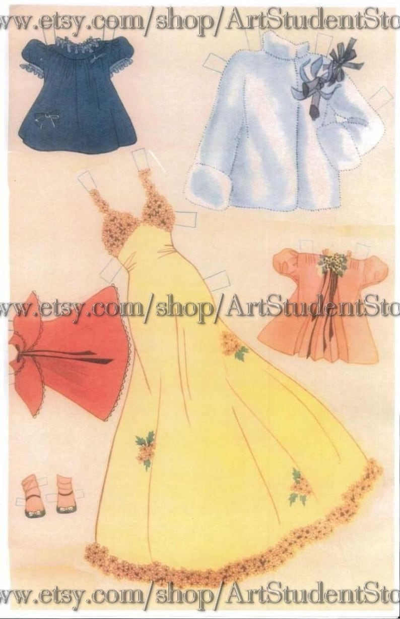 Pdf Printable Digital Vintage Paper Dolls Flapper Fanny - Etsy