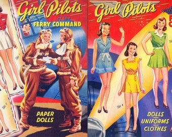 Girl Pilots of the Ferry Command Paper Dolls, Vintage Paper Dolls ...