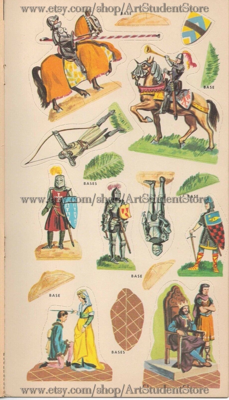 Printable Digital Pdf Vintage Paper Dolls Knights Armour 1956 - Etsy