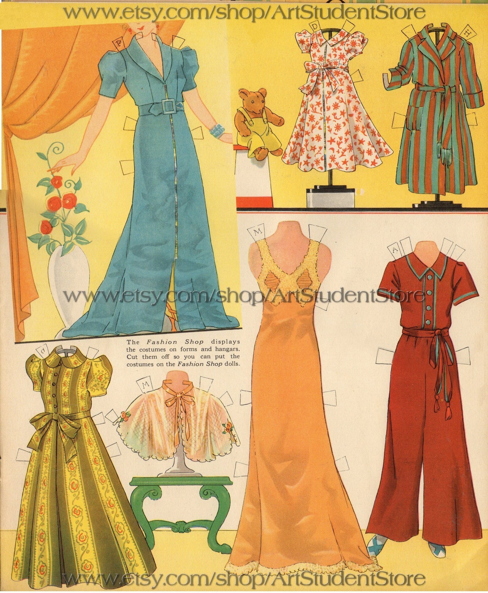 Printable Pdf, Vintage Paper Baileys Fashion Shop - Etsy