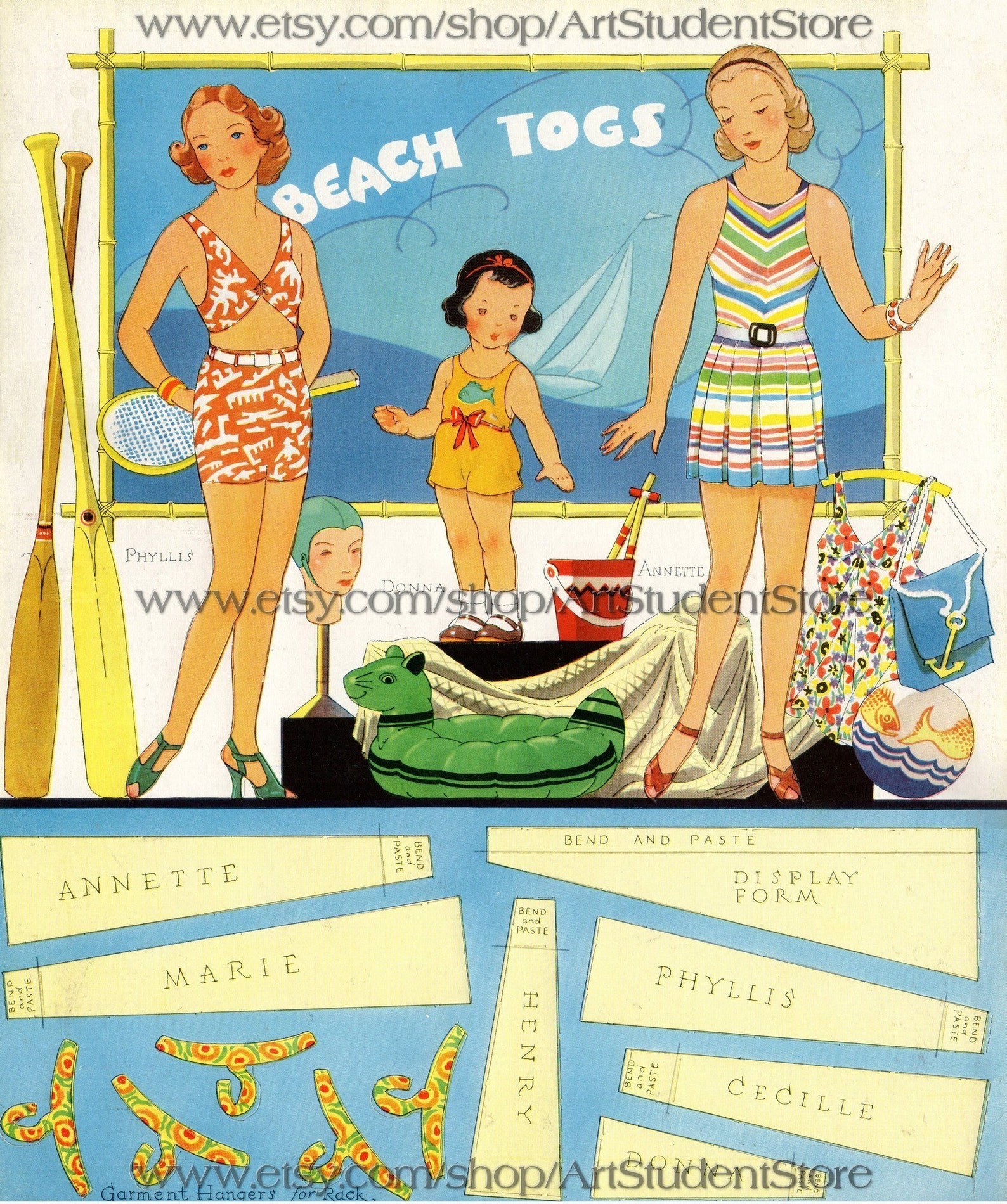 Printable Pdf, Vintage Paper Baileys Fashion Shop - Etsy