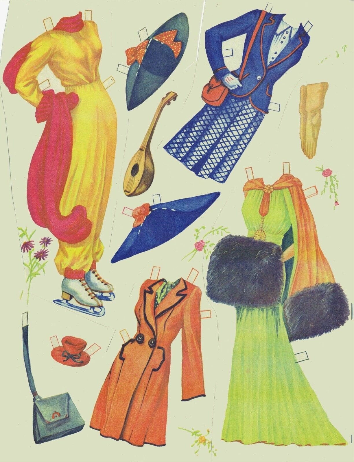 Vintage Paper Dolls Artist Modelspdf Digital - Etsy