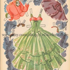 Printable Digital Pdf, Instant Vintage Paper Dolls Prom 1952 - Etsy