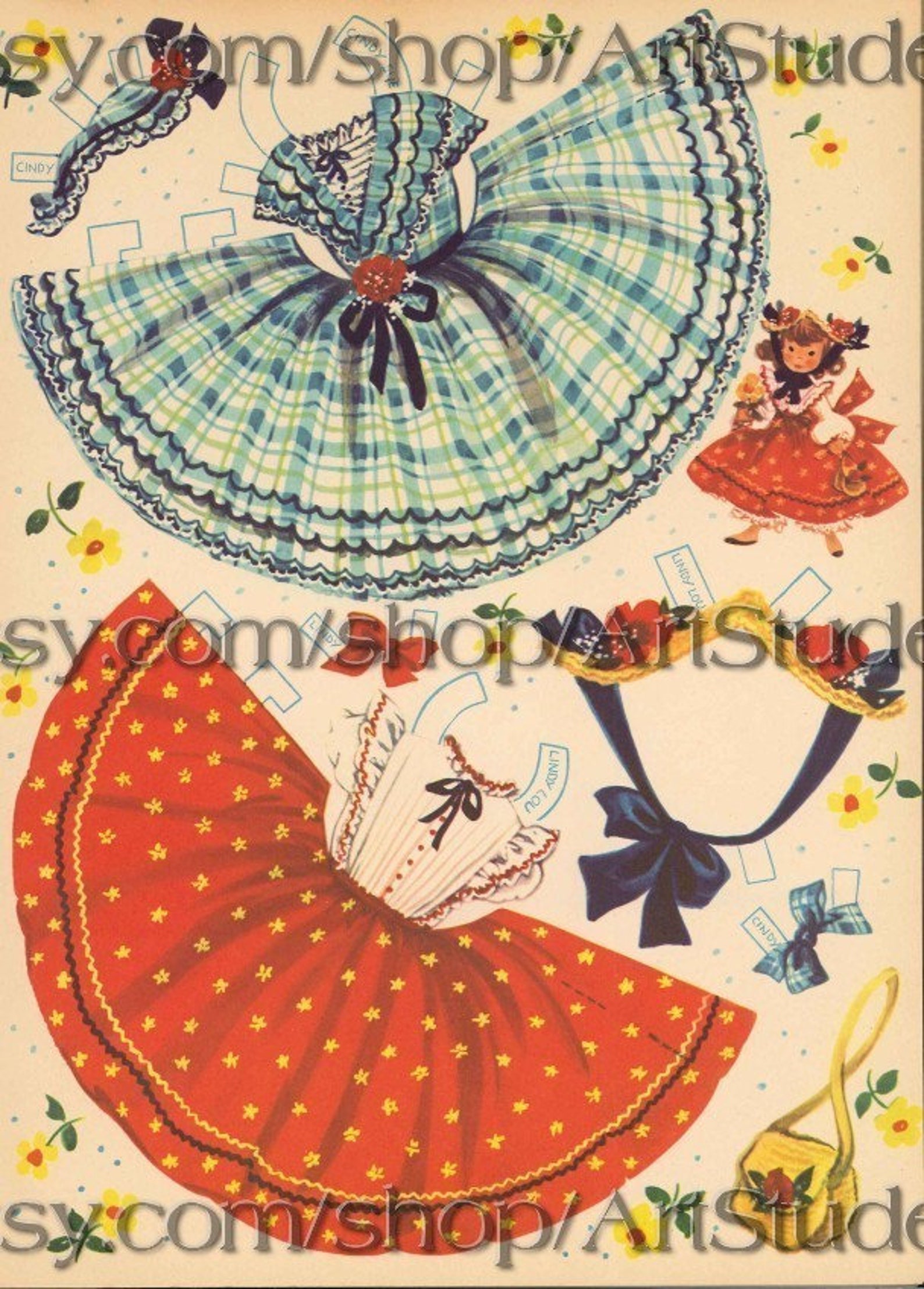 Vintage Paper Dolls Pdf Printable Digital Lindy-lou 'n - Etsy