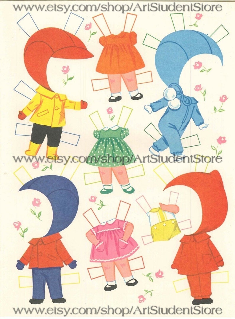 Pdf Printable Digital Vintage Paper Dolls Liddle Kiddles 1966 - Etsy