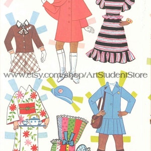 Pdf Printable Digital, Vintage Paper Dolls Ms. Girls Career Clothes ...