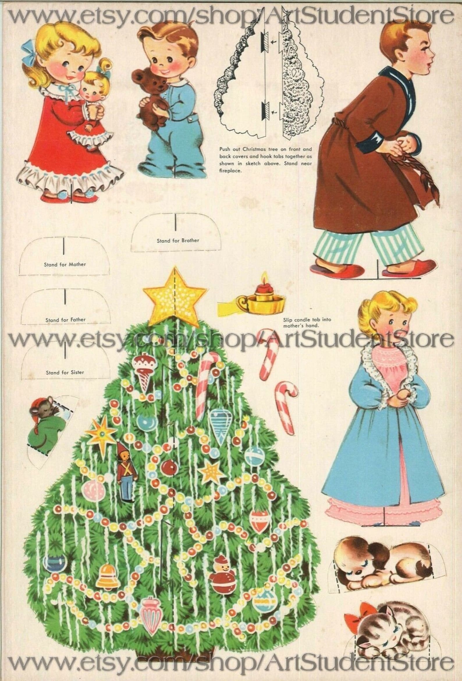 Pdf Printable Digital Vintage Dolls the Night Before - Etsy
